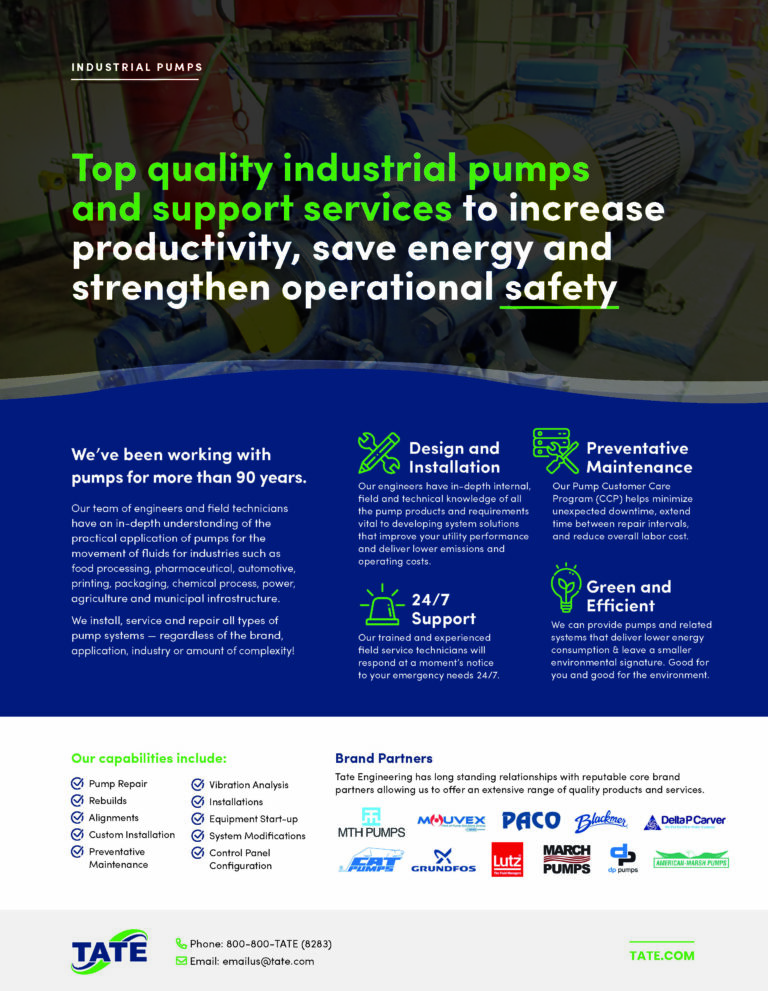 Choosing Industrial Pumps: Expert Guidance from Tate